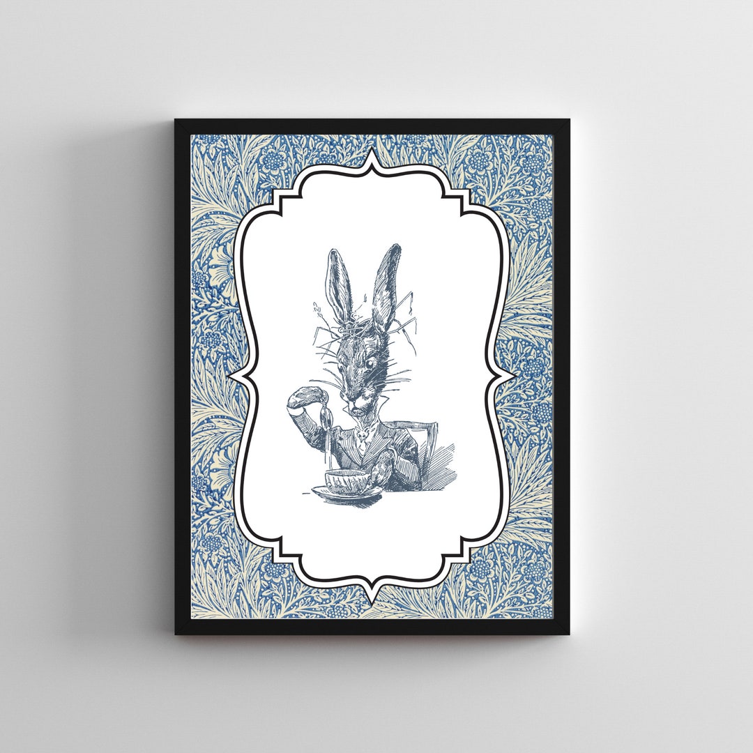 March Hare Print Alice in Wonderland Wall Art Cottagecore Décor ...