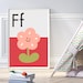 Alphabet Poster Alphabet Chart Letter F Abc Learning Abc Print Alphabet ...