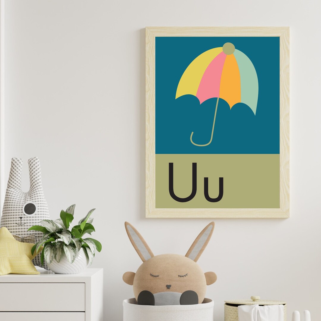 Alphabet Chart Alphabet Poster Letter U Abc Learning Abc Print - Etsy