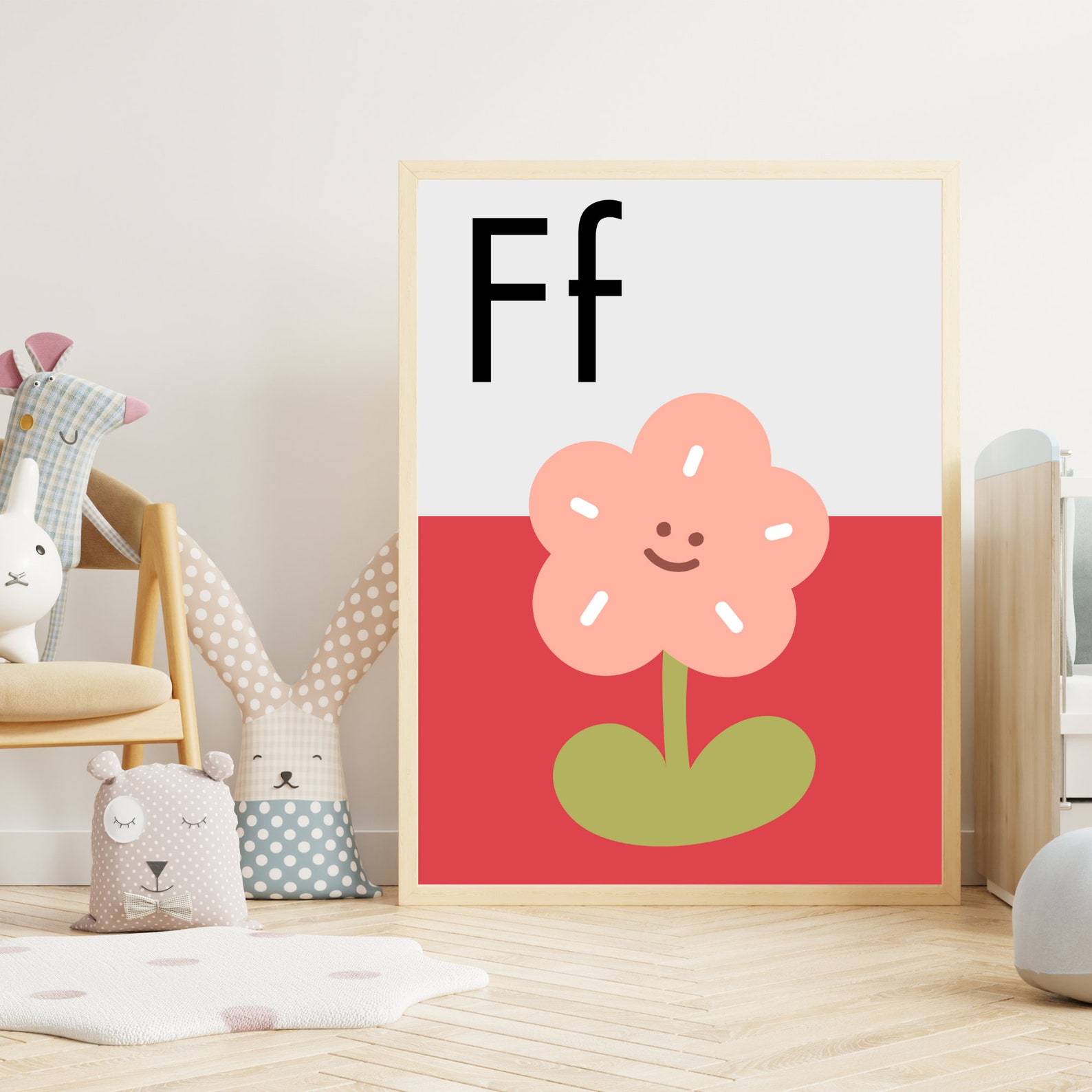 Alphabet Poster Alphabet Chart Letter F Abc Learning Abc Print Alphabet ...