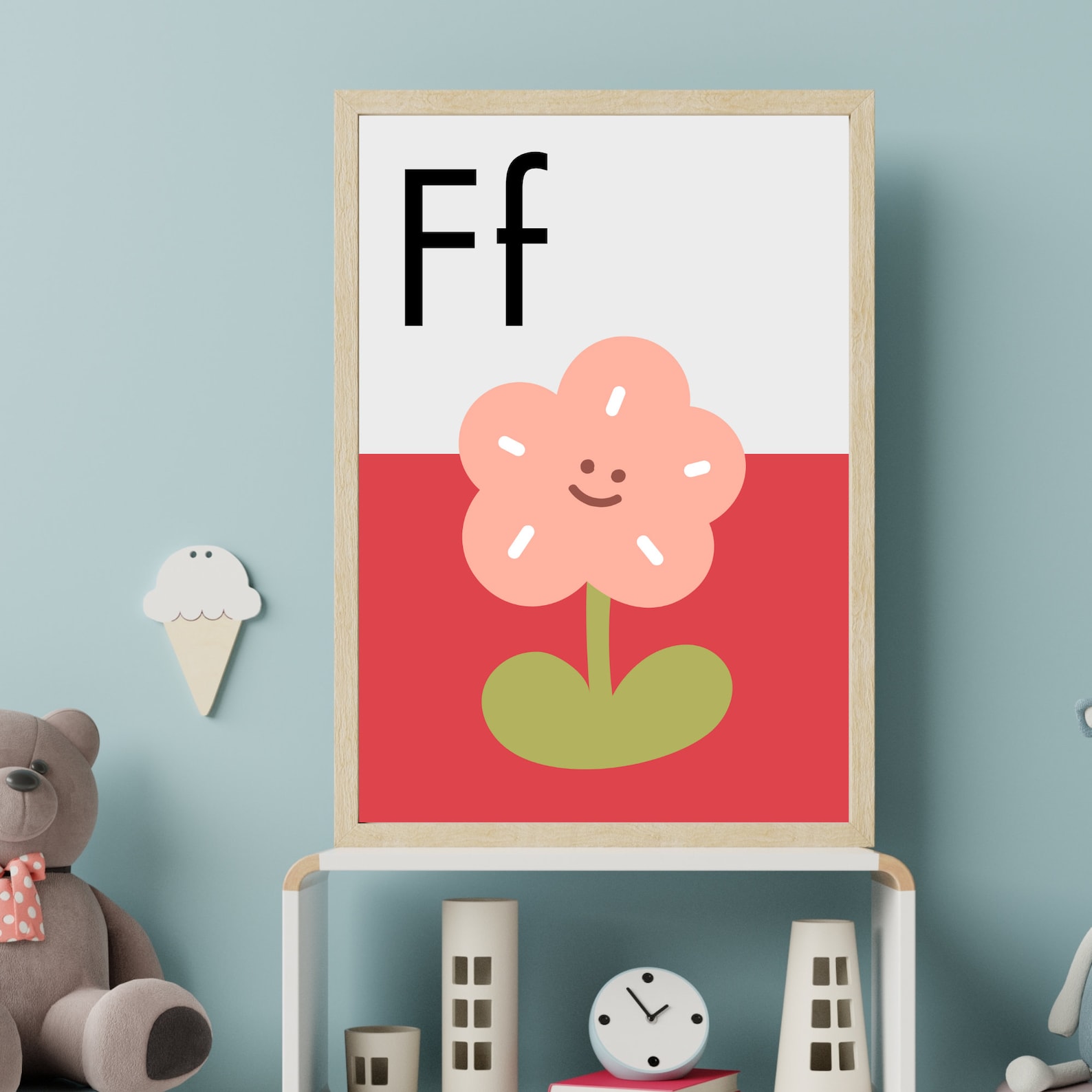 Alphabet Poster Alphabet Chart Letter F Abc Learning Abc Print Alphabet ...