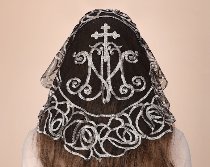 Mantveil Round Catholic Chapel Veil: Round Black, White or Black Gold ...