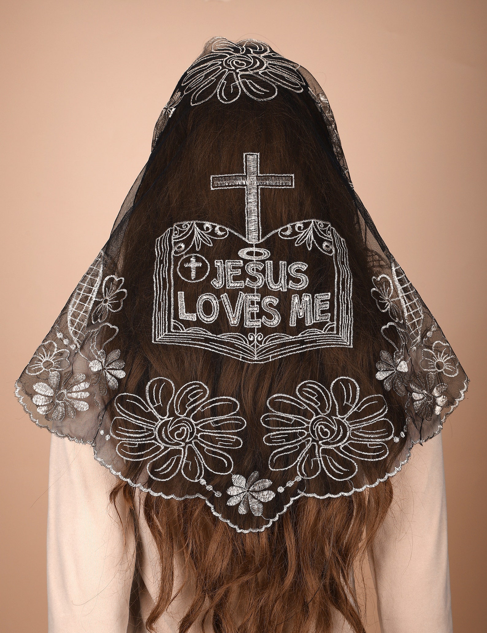 Mantveil Triangle Catholic Chapel Veil: Traditional Black, White or ...