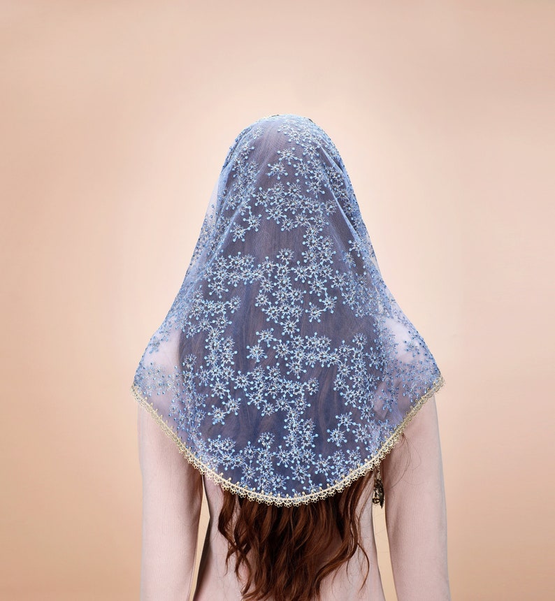 Church Mantilla Catholic Veil Triangle Shape Chapel Lace Head - Etsy