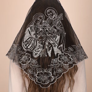 Mantveil Triangle Catholic Chapel Veil: Traditional Black, White or ...