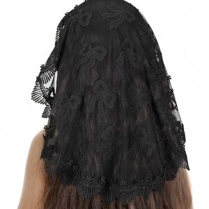 2 Pack Princess Style Catholic Church Veils for Girls, Cute Bow Lace ...