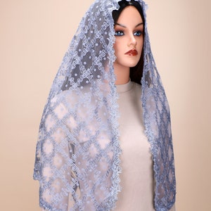 Catholic D-shape Mantilla Veil: Spanish Style Lace Chapel Head Covering ...