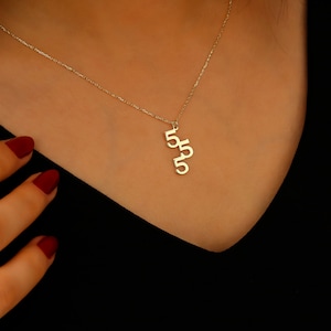 925 Silver Angel Number Necklace: Lucky Numerology Jewelry - Etsy
