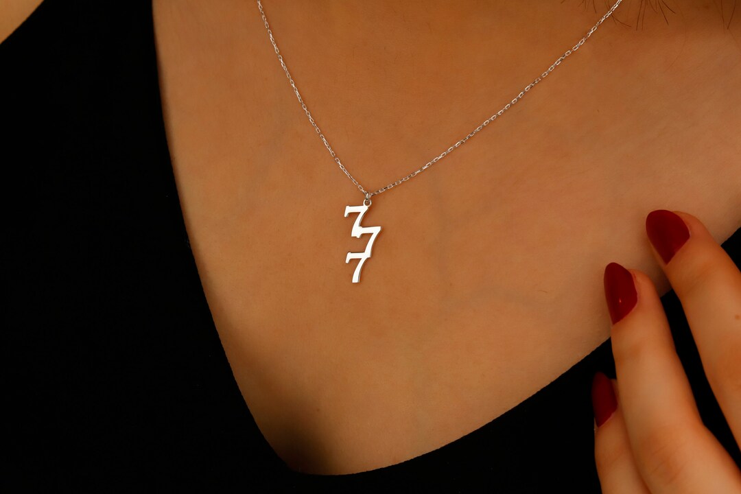 925 Silver Angel Number Necklace: Lucky Numerology Jewelry - Etsy