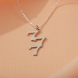 925 Silver Angel Number Necklace: Lucky Numerology Jewelry - Etsy