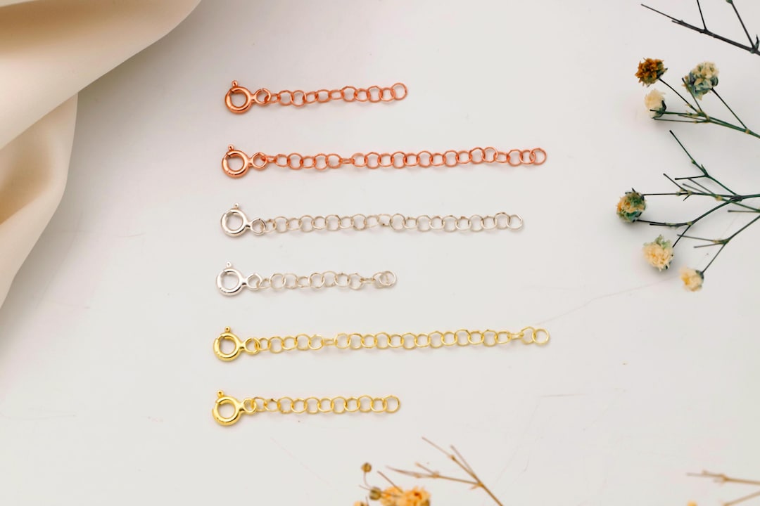 14K Gold Plated Extender Chain: Adjustable Necklace/bracelet Extension ...