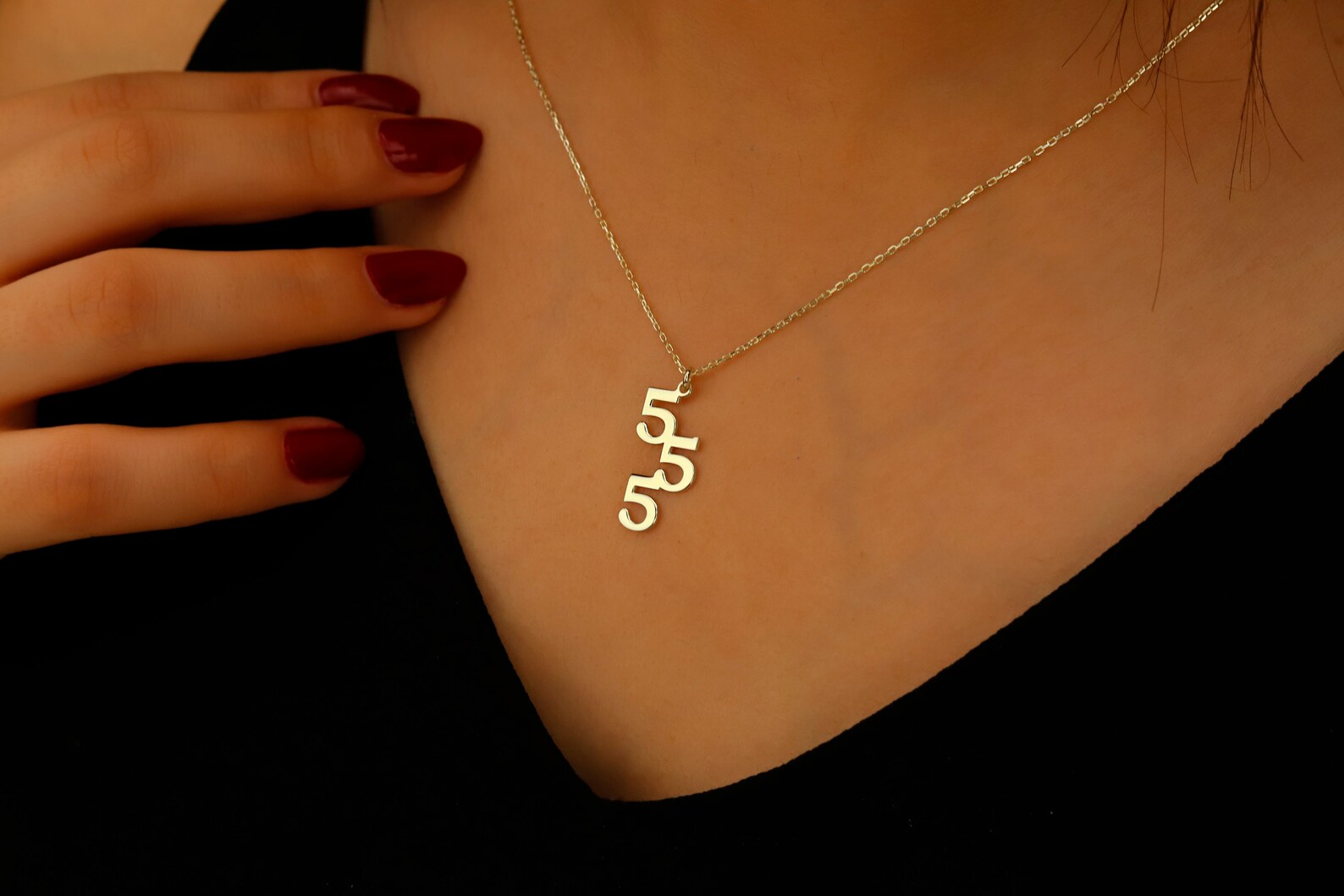 925 Silver Angel Number Necklace: Lucky Numerology Jewelry - Etsy