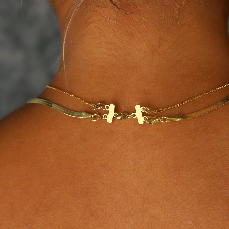 Silver Necklace Men Stack - Etsy