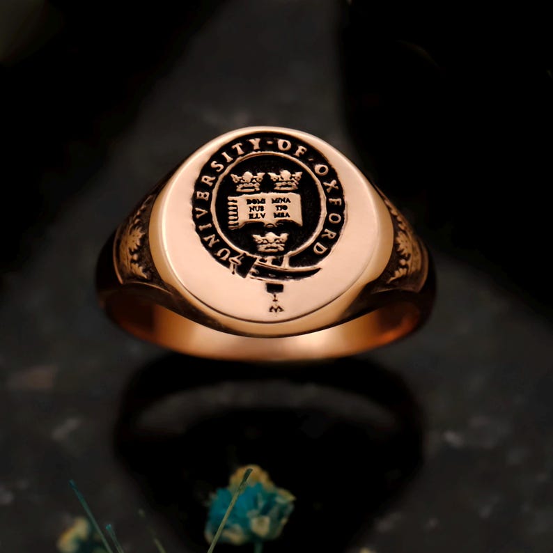 Personalized University Class Ring, Engraved Sterling Silver Graduation ...