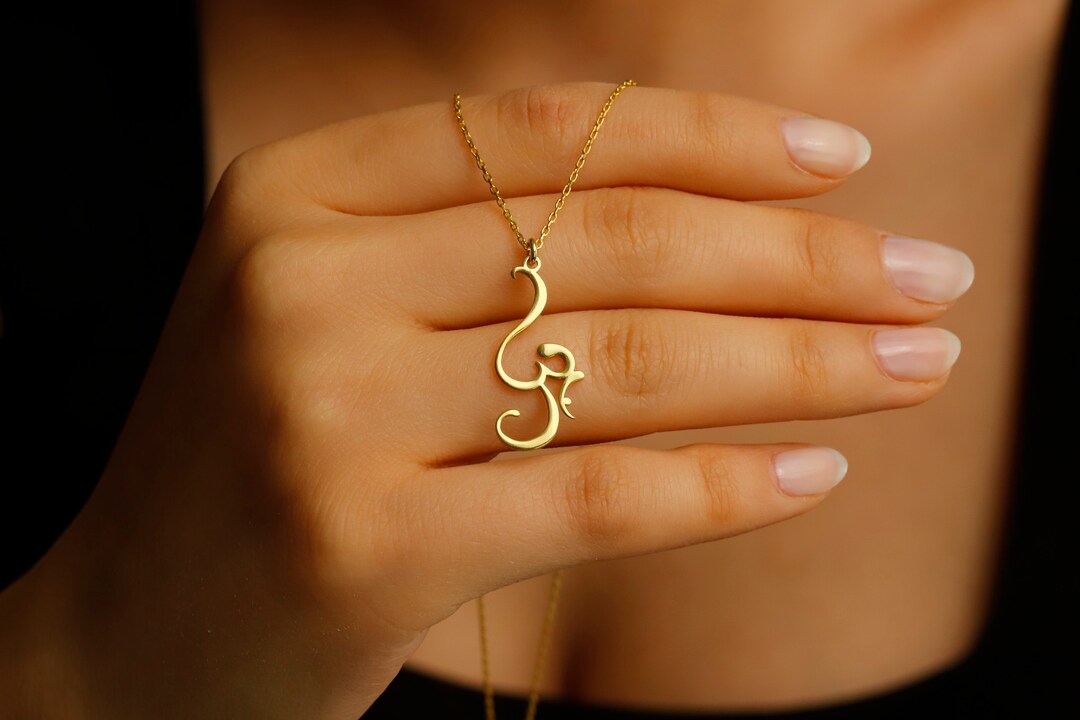 Gold Yoga Symbol Necklace: 925 Sterling Silver Meditation Pendant - Etsy