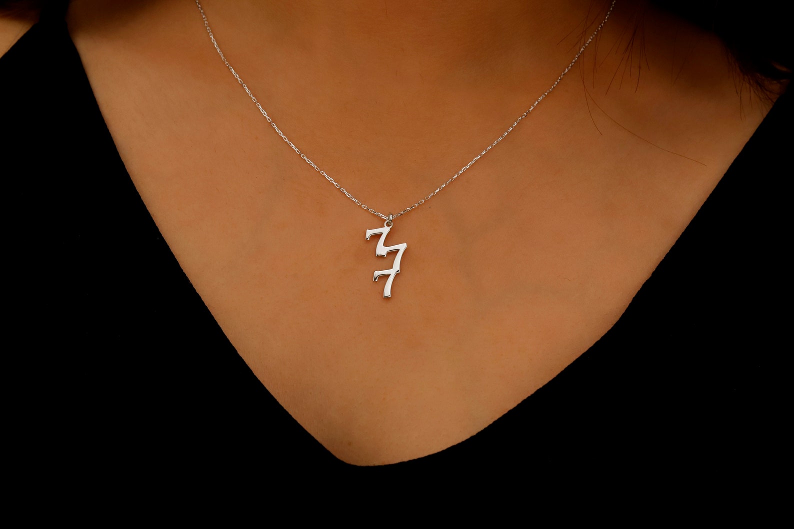 925 Silver Angel Number Necklace: Lucky Numerology Jewelry - Etsy