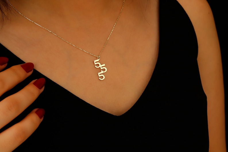 925 Silver Angel Number Necklace: Lucky Numerology Jewelry - Etsy