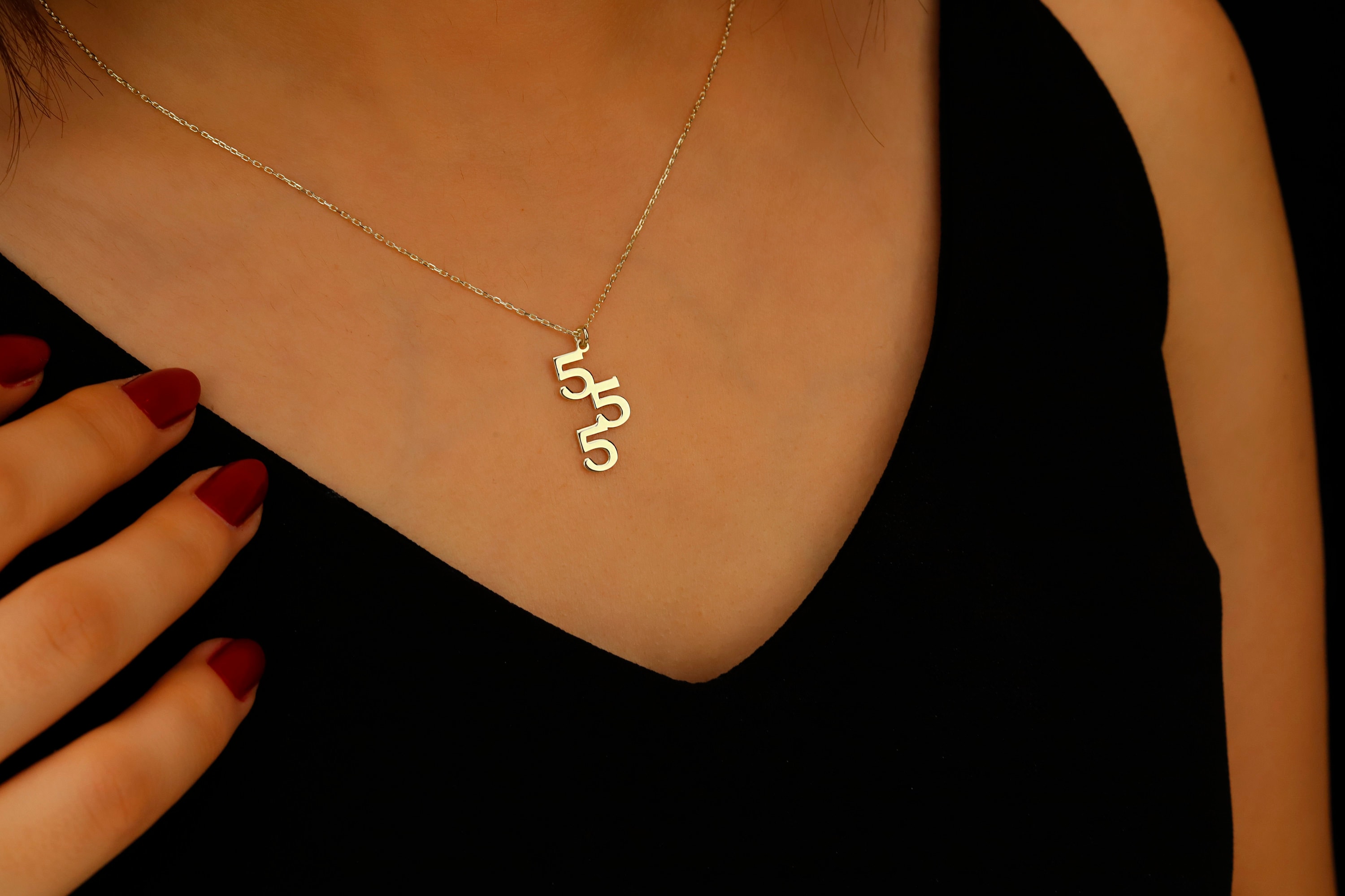 925 Silver Angel Number Necklace: Lucky Numerology Jewelry - Etsy
