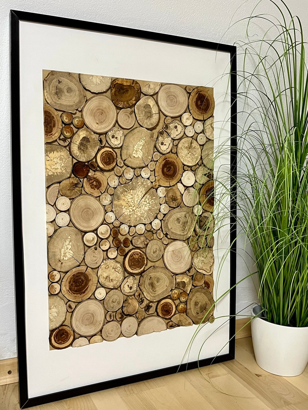 Wandbild aus Holzscheiben - Etsy.de