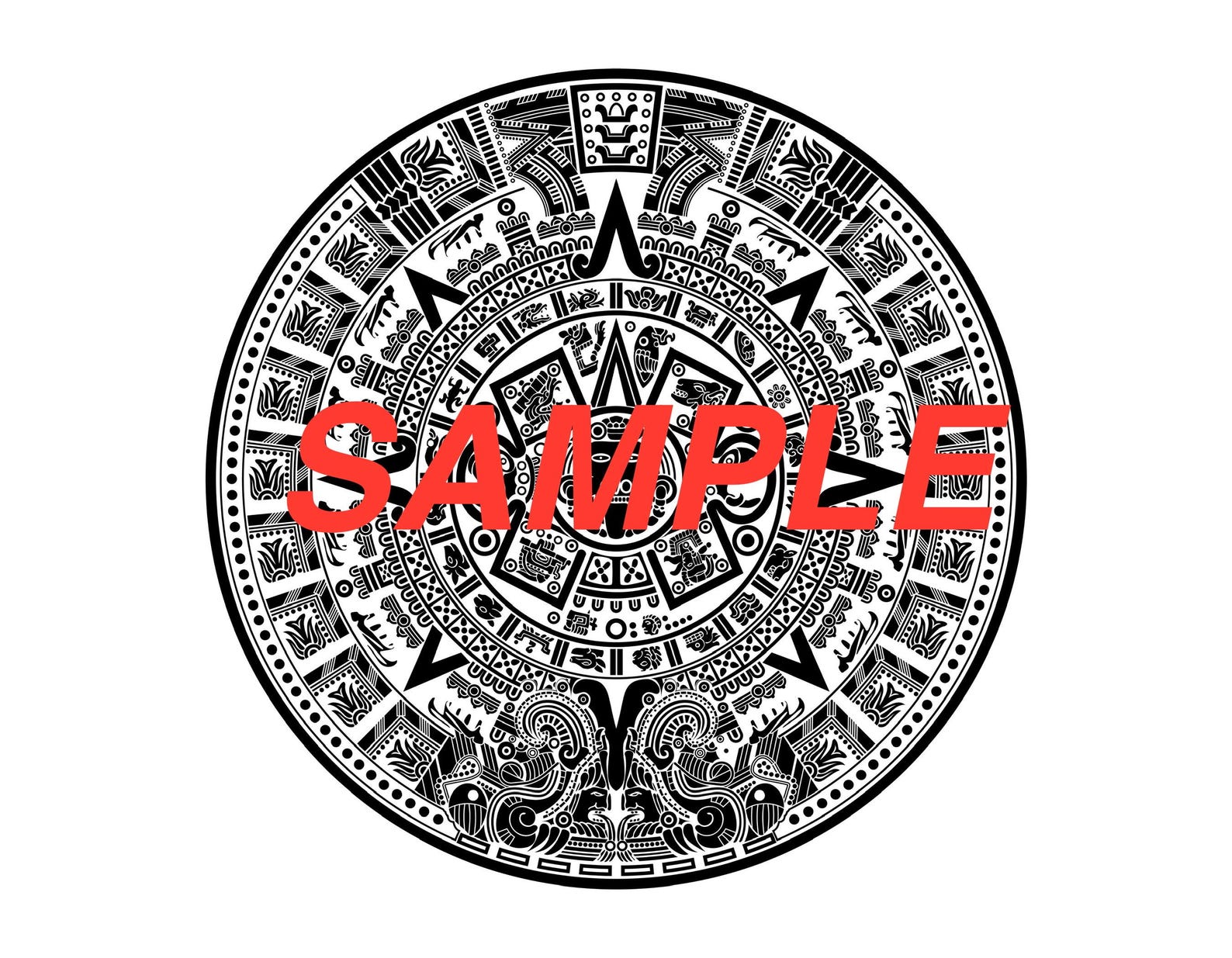 DIGITAL DOWNLOAD Calendario Azteca SVG Ai Pdf - Etsy
