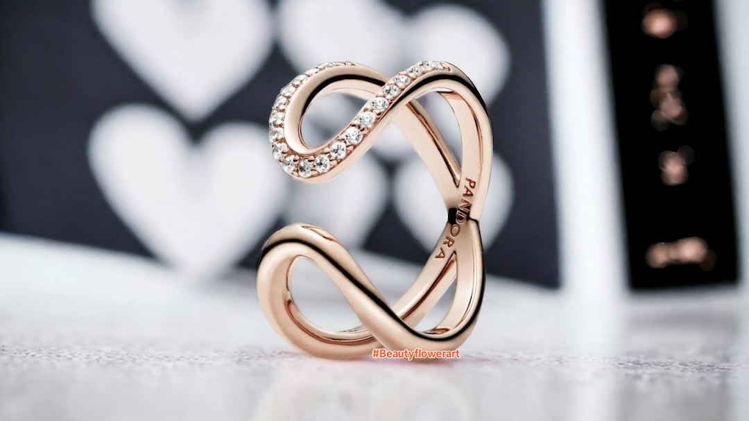 PANDORA Ring Rose Wrappes OPEN INFINITY 188882C01 - Etsy