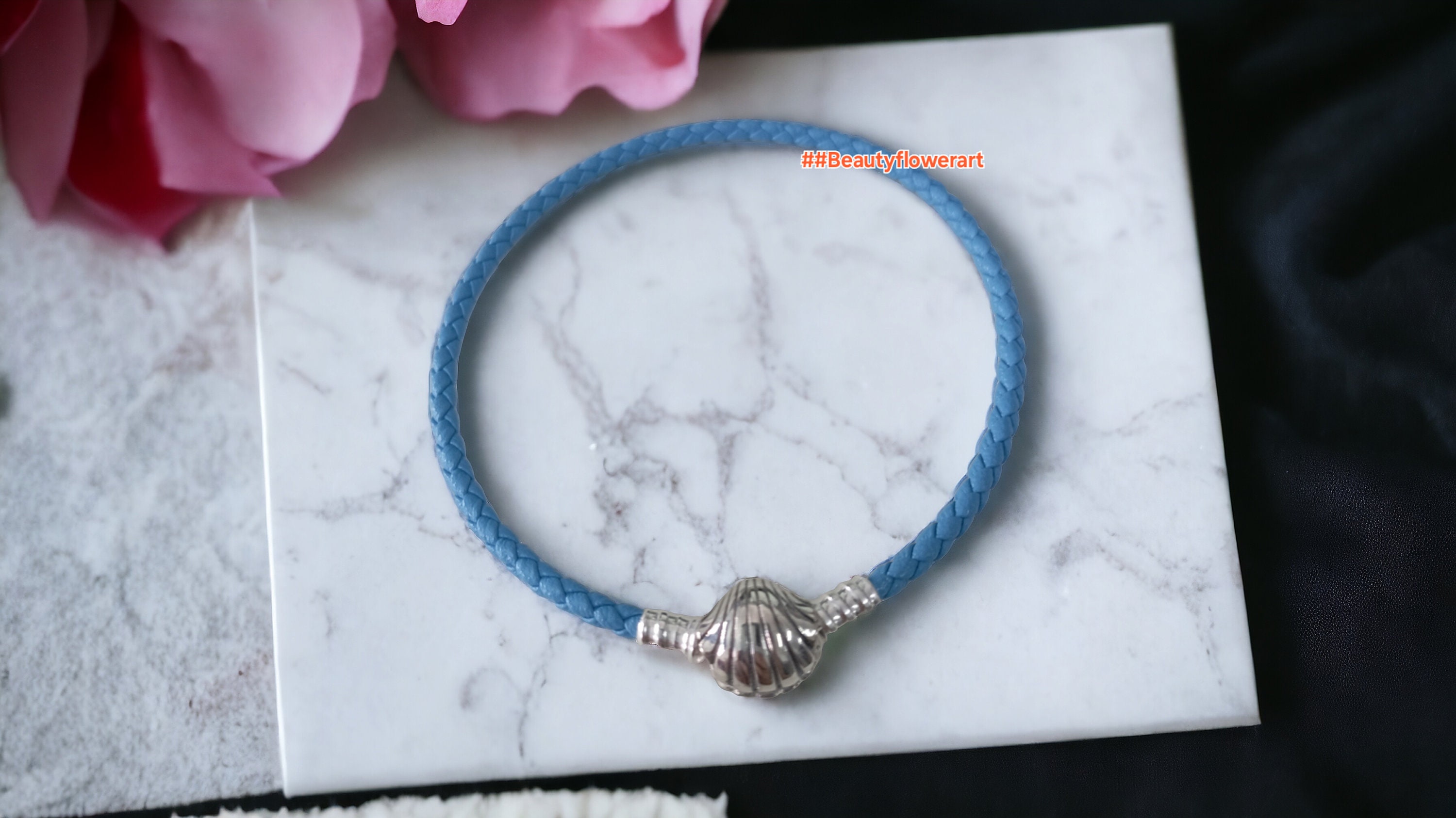 Pandora S925 Ale Turquoise Blue Leather Pandora Moments Seashell ...