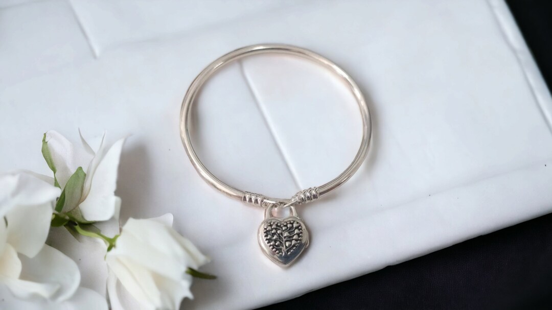 Pandora Bangle Limited Edition Tree of Love Heart Padlock - Etsy