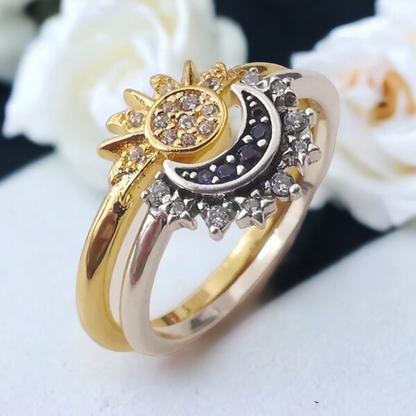 Pandora Sun and Moon Ring - Etsy