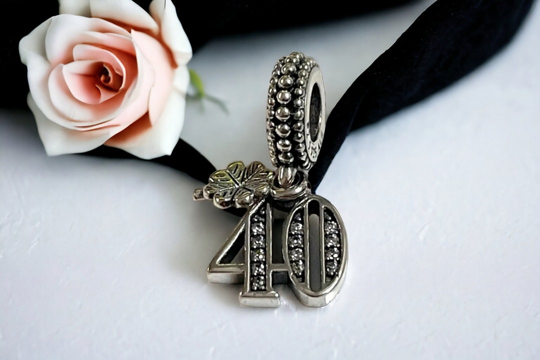 New Genuine Pandora 40th Years Birthday Anniversary Charm 791288CZ With ...