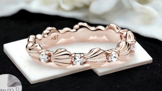 Beaded seashell band ring pandora store
