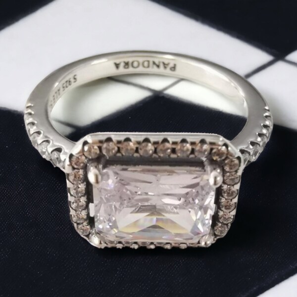 Pandora Sparkling Halo Ring - Etsy