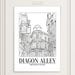 Diagon Alley - Gringotts Bank - No. I | Hand-drawn | Printable Poster ...