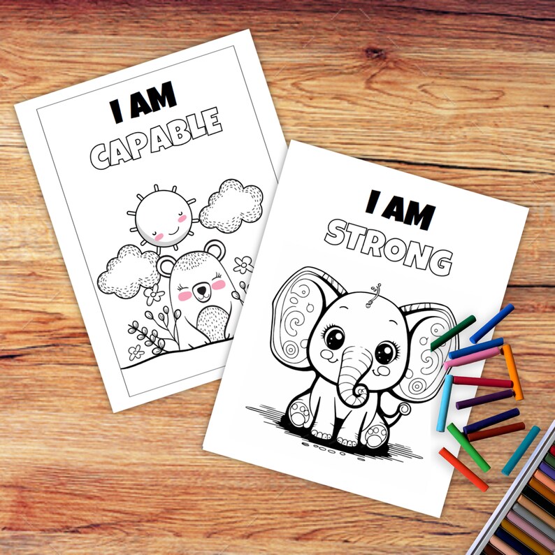 Positive Affirmations Colouring Book for Kids Printable - Etsy