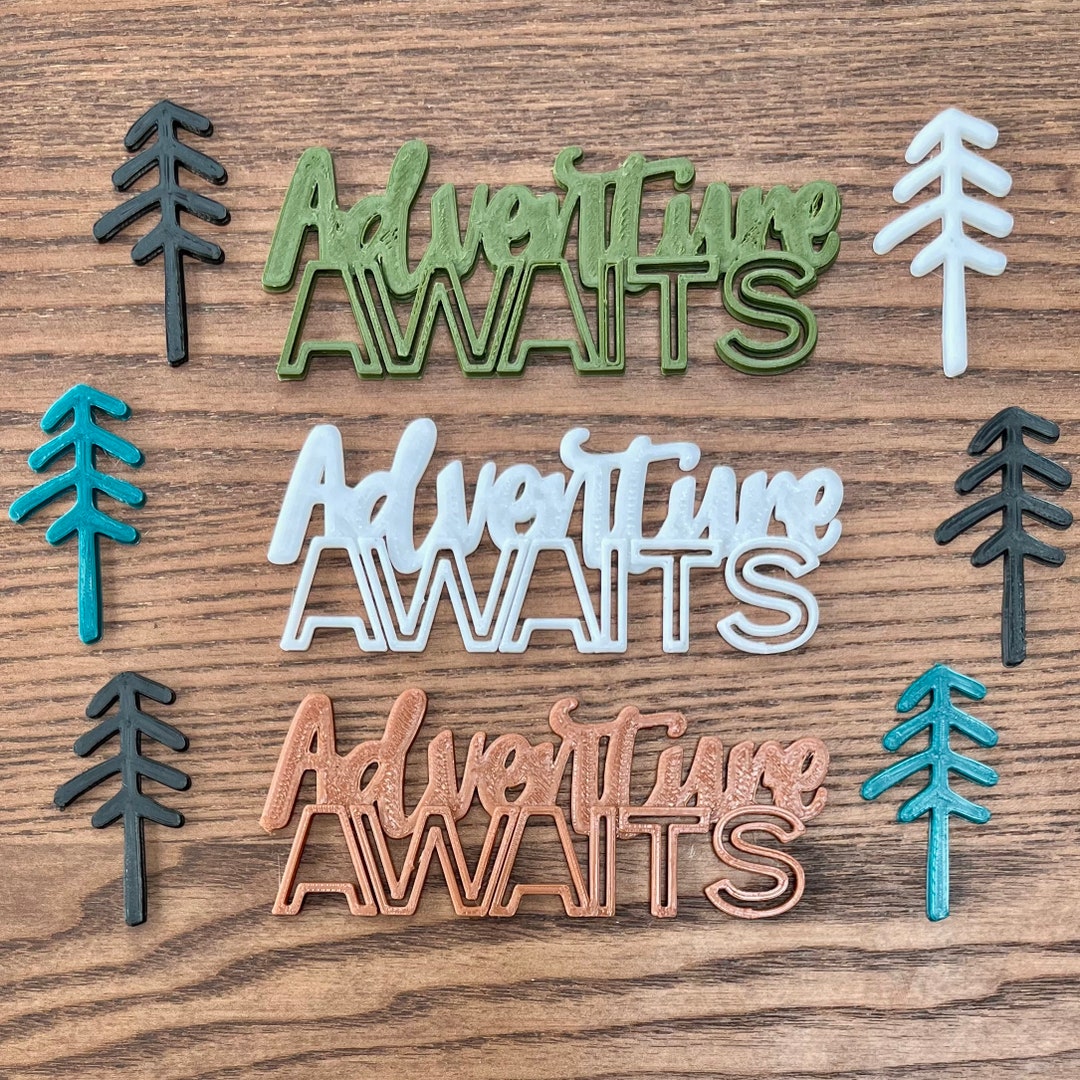 Adventure Awaits 3D Printed Title and Embellishments for Scrapbooking ...