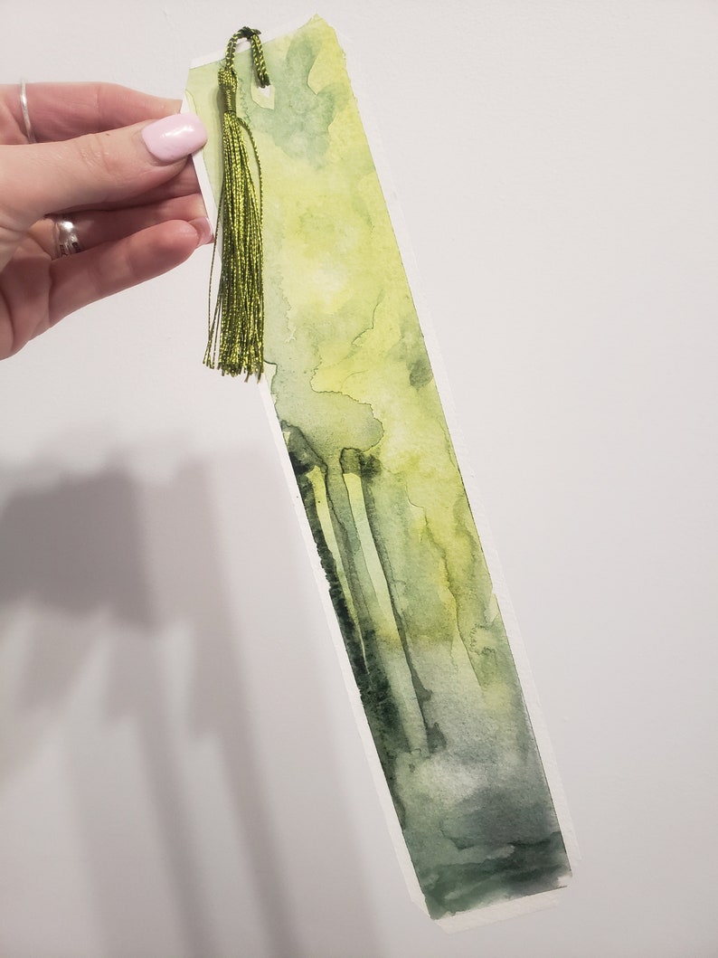 Stunning Green Abstract Bookmark - Etsy