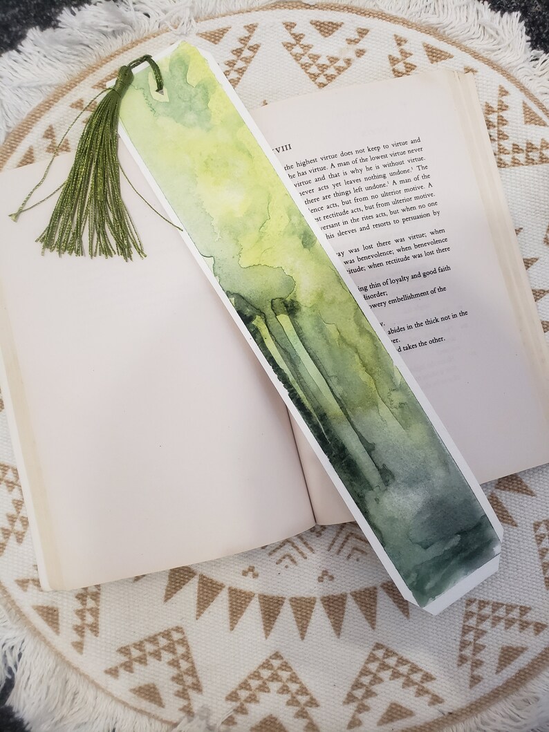 Stunning Green Abstract Bookmark - Etsy