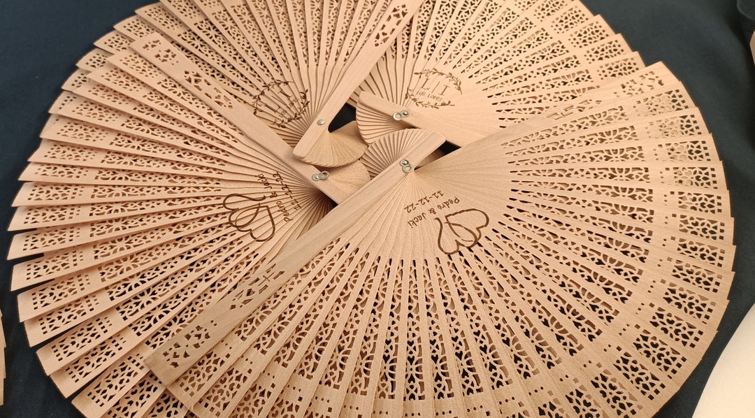 Custom Sandal Wood Fans. Wedding Fans.personalized Wedding Faovors ...
