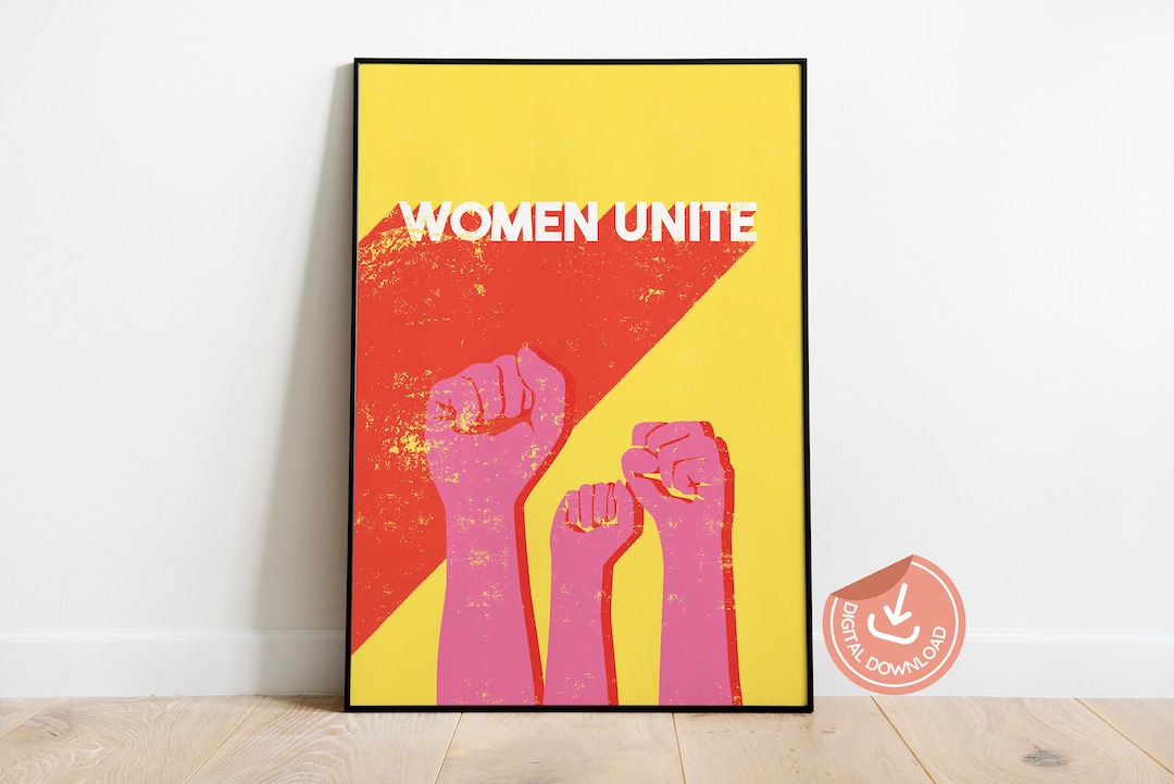 Women Unite Feminist Poster, Feminist Wall Art, Printable Wall Art ...