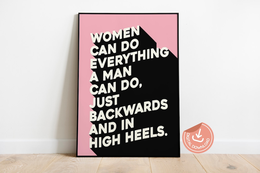 Feminist Quote Poster: Women Empowerment Art Print (digital Download ...