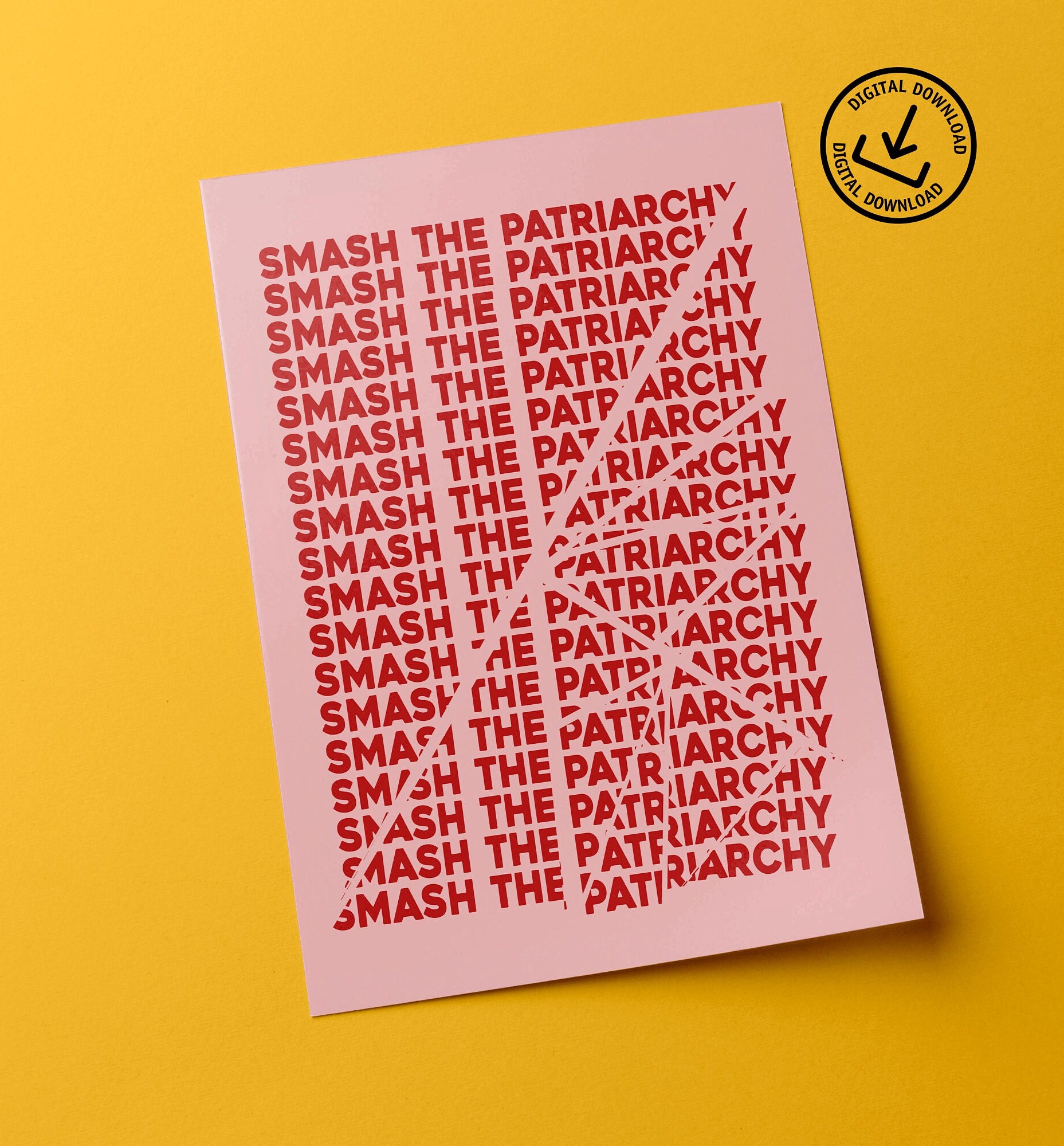 Smash the Patriarchy Printable Poster Feminist Poster - Etsy Australia
