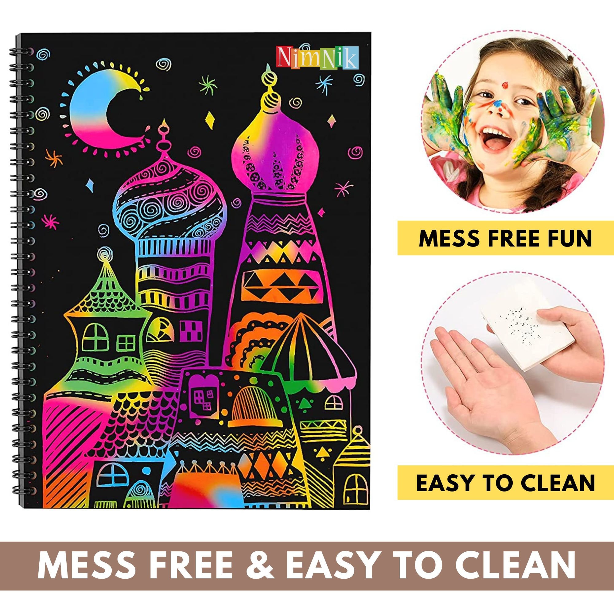 Scratch Art Book for Kids Scratch Art Set for Kids 3-12 Year Old Girls ...