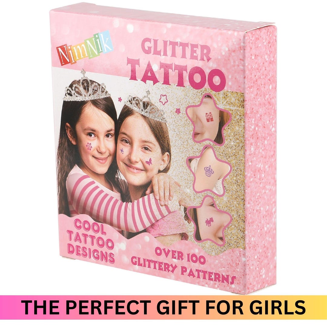 Glitter Tattoos for Kids Tattoo Kit -160 Designs, Peel & Stick Kids Tattoos for Girls, Temporary ...