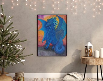 Canvas Wall Art Dragon - Etsy