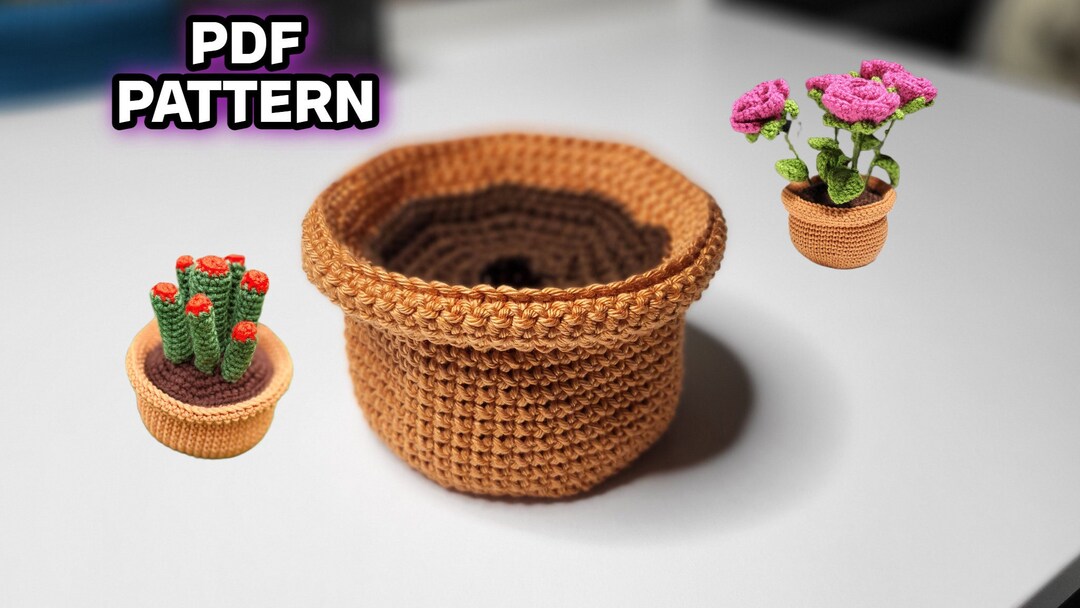 Crochet POT PATTERN for the Plants & Flowers Amigurumi - Etsy