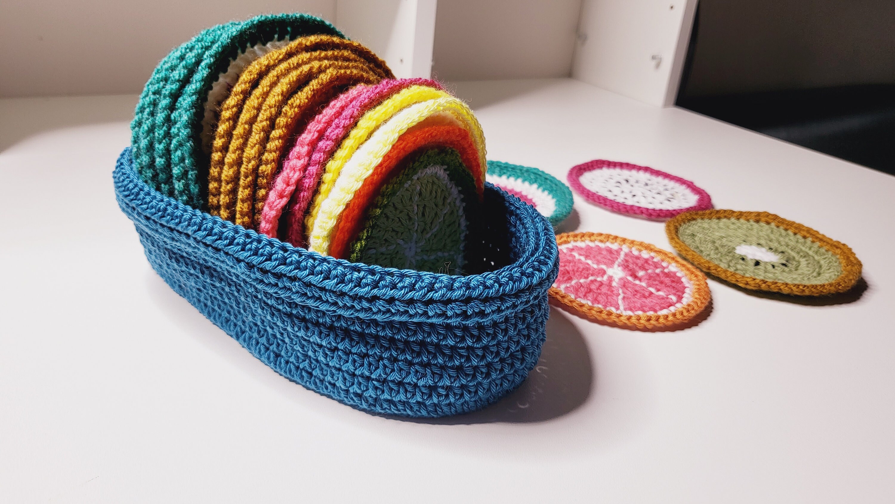 Crochet PATTERN Oval/oblong Basket for COASTERS - Etsy