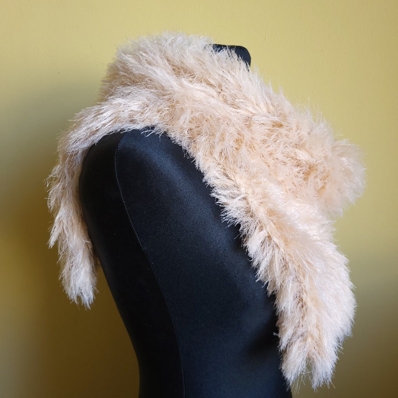 Y2K Fuzzy Scarf 90s Theme Party Idea Fun Fur Scarf Hand Knit Boa - Etsy