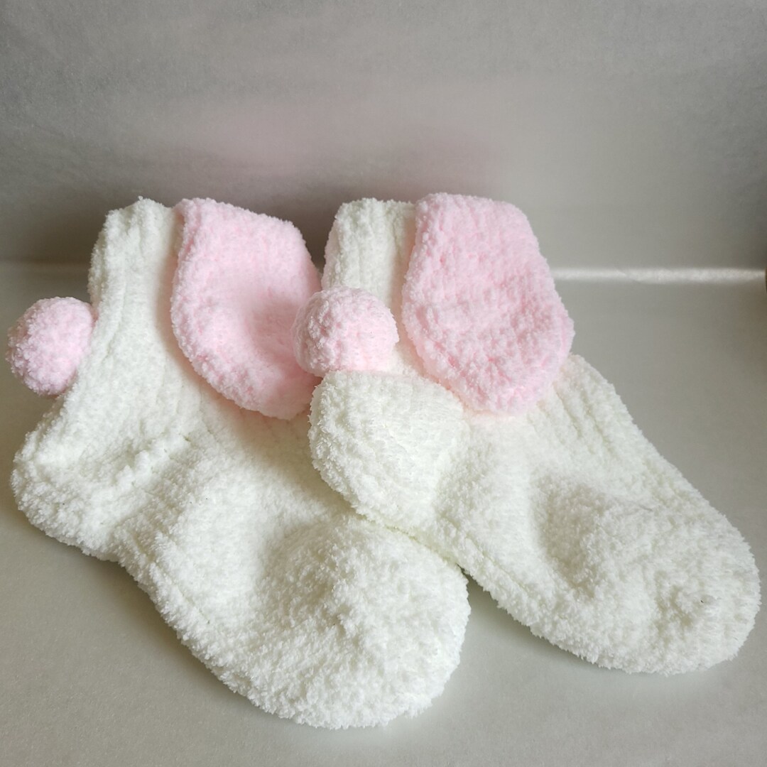 Fluffy Bunny Ears Socks Cute Animal Fuzzy Socks Women and Teen Socks - Etsy