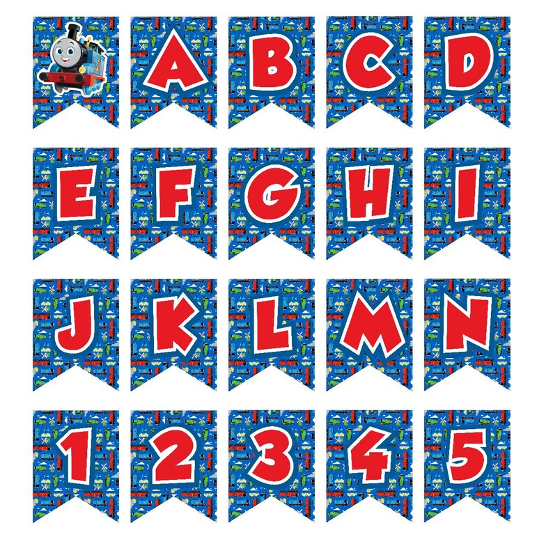 Instant Download Printable Train Birthday Party Banner | DIY Add Name ...