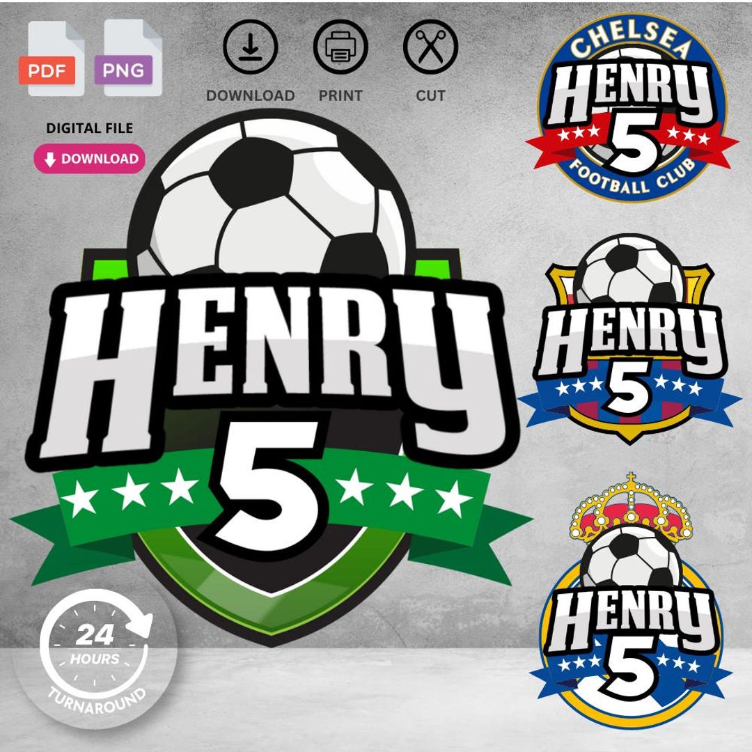 Personalized Printable Birthday Cake Topper | Digital File for Soccer ...