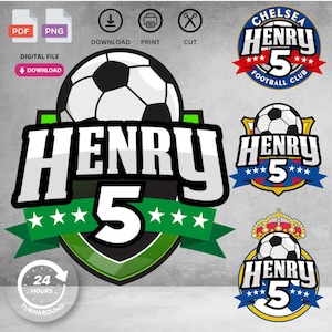 Personalized Printable Birthday Cake Topper | Digital File for Soccer ...